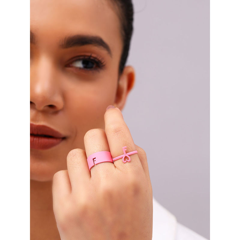 Buy Priyaasi Gen-Z Model Pink Key Style Adjustable Two Rings Online