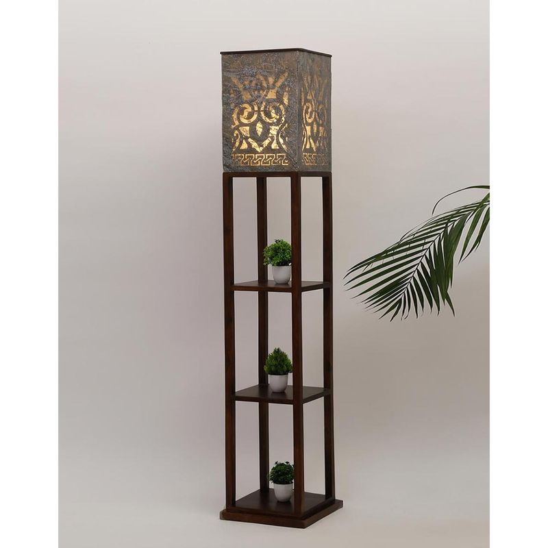 Buy Fabindia Ojasvi Wood Floor Lamp Online