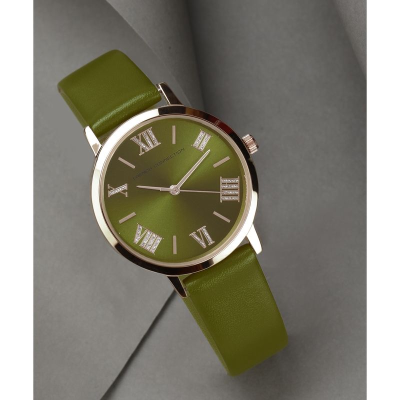 Buy French Connection Verina Olive Green Dial Analog Watch for Women ...