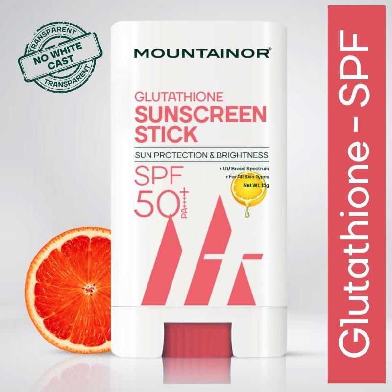 Buy Mountainor Glutathione SPF 50+ Face Sunscreen Stick With UVA/B PA ...