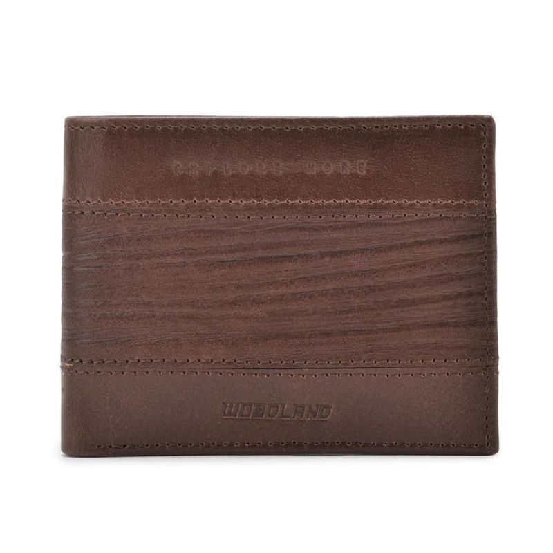 Buy WOODLAND Mens Textured Brown Wallet Online