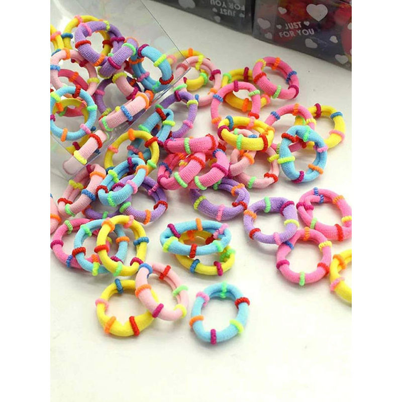 Buy OOMPH Fabric Elastic Small Rubber Band for Kids Girls Toddlers (Set ...