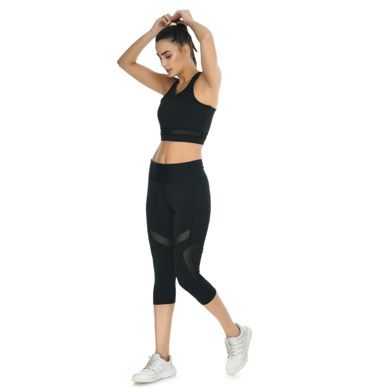 Buy Body Smith Women Solid Black Jogger + Sports Bra Combo (Set of 2 ...