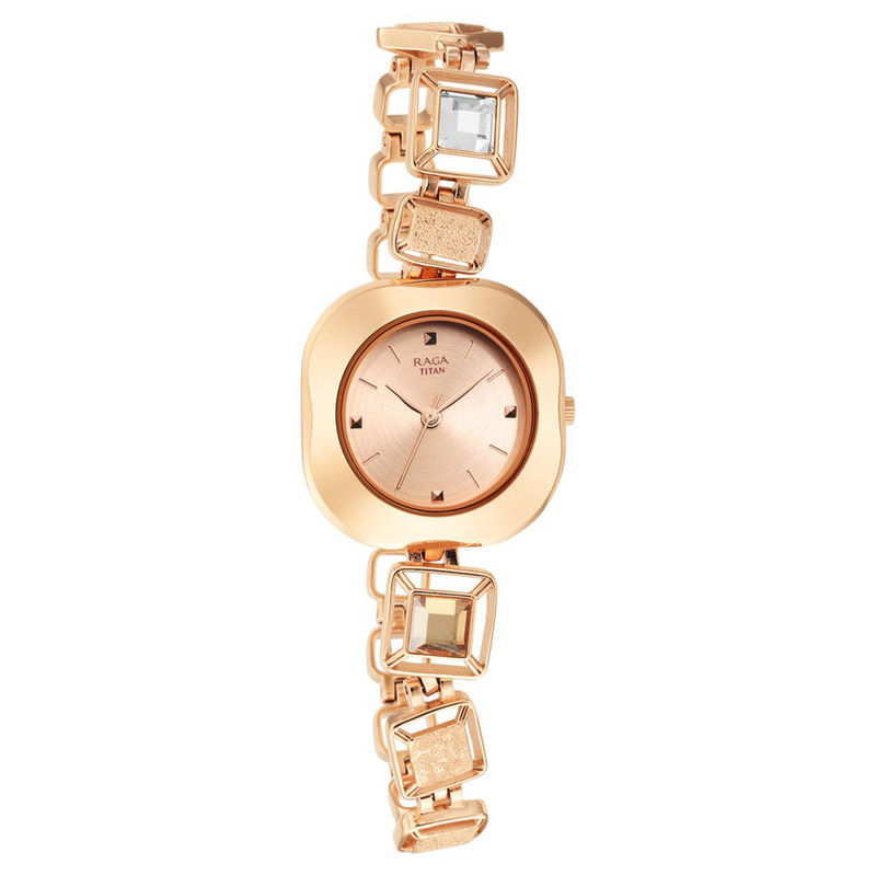 Buy Titan Raga 95156WM01 Rose Gold Dial Analog watch for Women Online