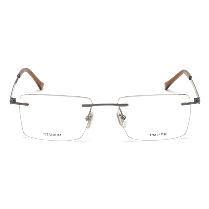 Buy Police Men Rimless Brown Metal Frames - VPL245K52568FR (52) Online