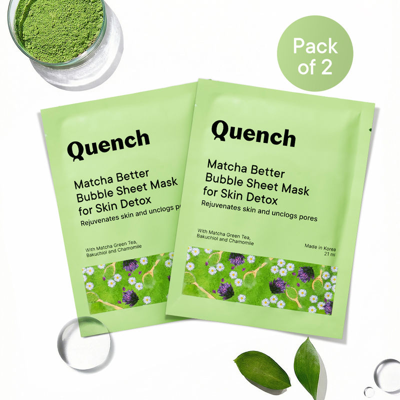 Buy Quench Matcha Better Bubble Sheet Mask Combo Online