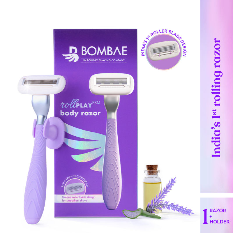 Buy Bombae Rollplay Pro Body Hair Removal Razor For Women With Unique ...