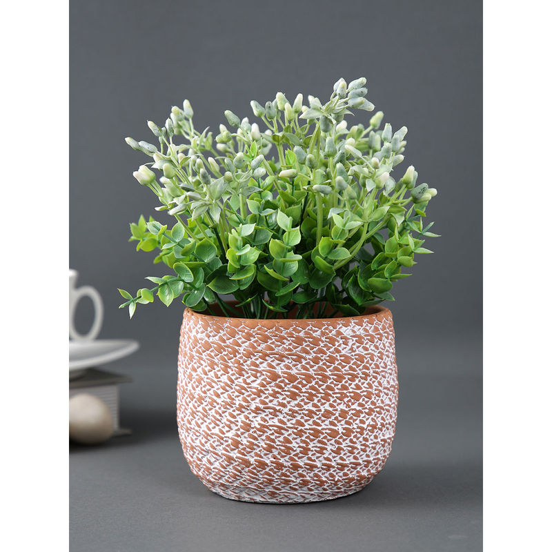 Buy TAHYAA Textured Rust Planter Online