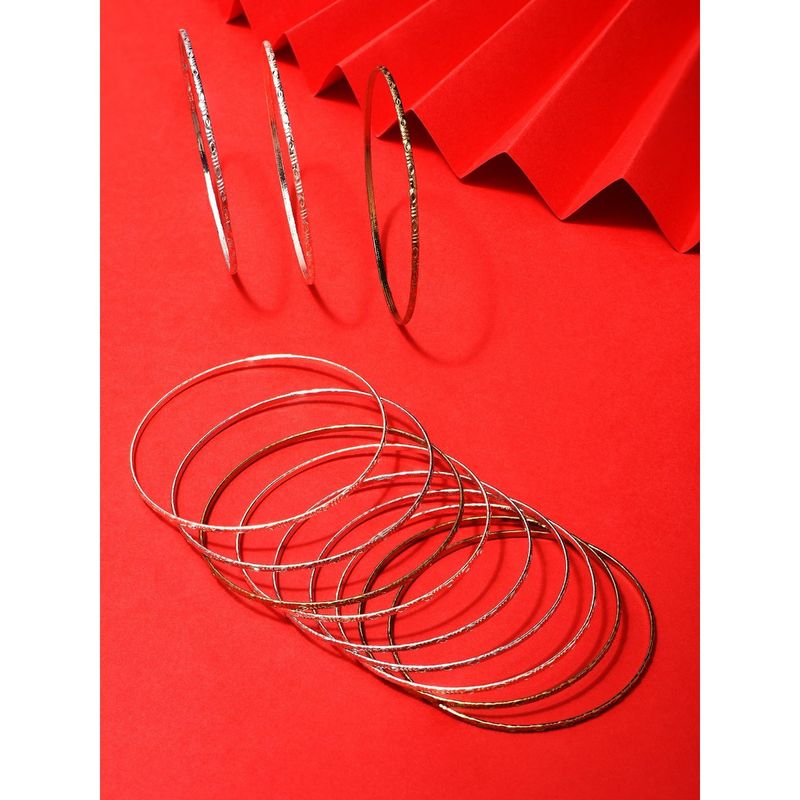 Buy Fida Bridal Multi Plating Pichodi Bangles for Women (Set of 12) Online