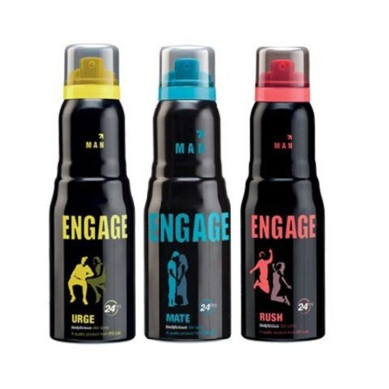 Buy Engage Men Deodorants Pack of 3 (Urge, Mate & Rush) Online