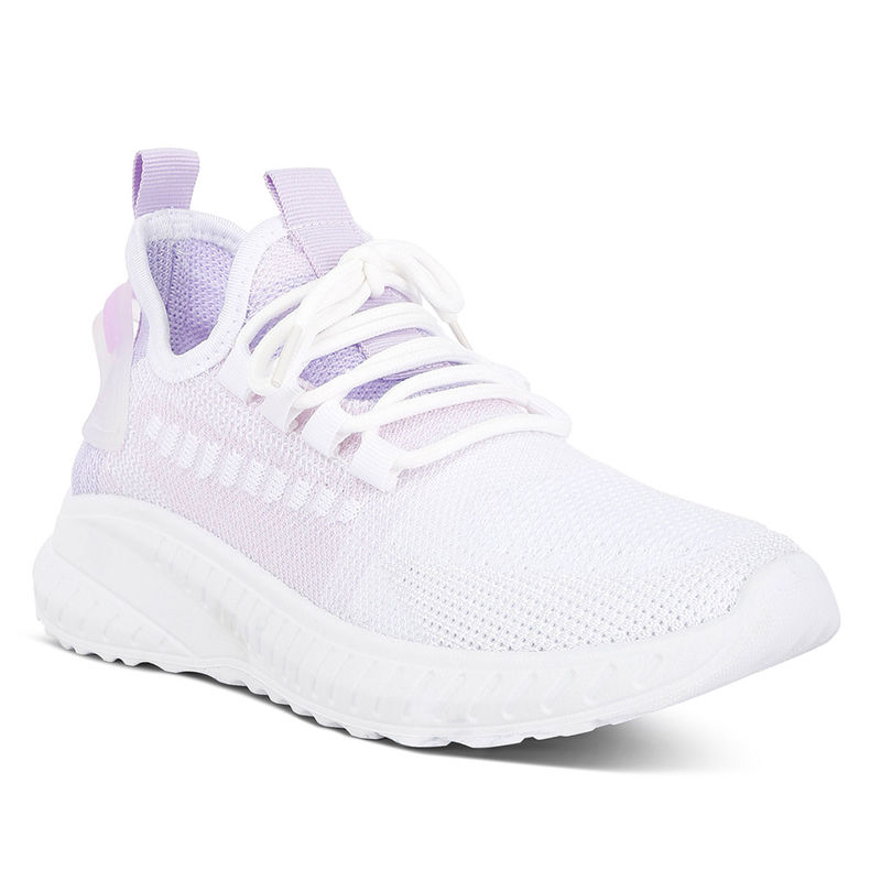 Buy London Rag White & Purple Knitted Chunky Sneakers Online