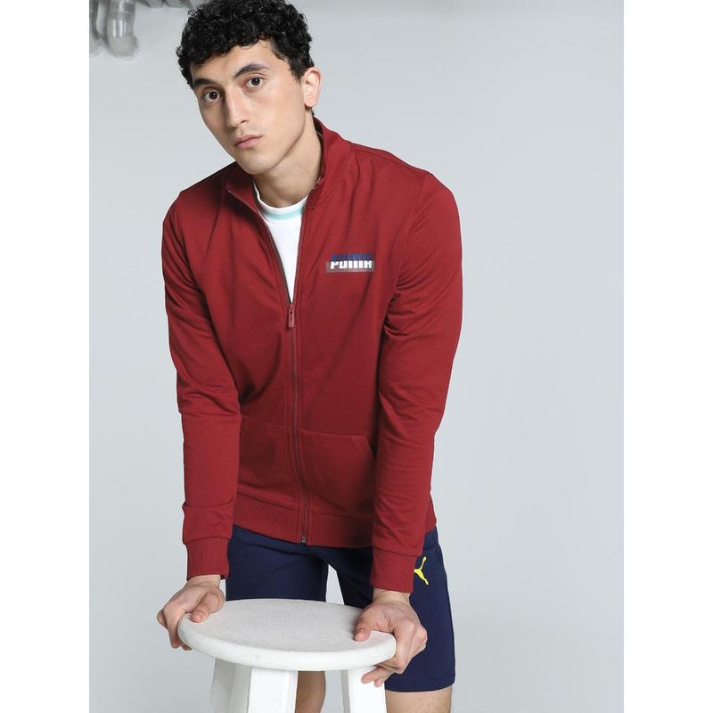 Buy Puma Ms Graphic Fz Mens Red Knitted Jacket Online