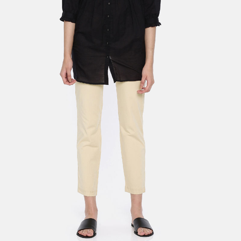 Buy Go Colors Light Beige Kurti Pants (L1) Online