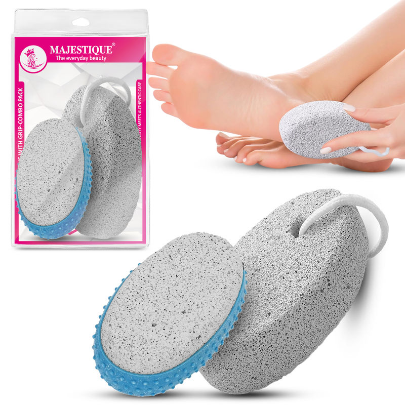 Buy Majestique Pumice Stone With Grip - Combo Pack, Bathing & Foot ...