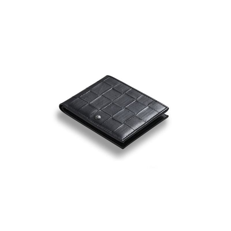 Buy HALDEN Men Black Leather Textured Wallet Online