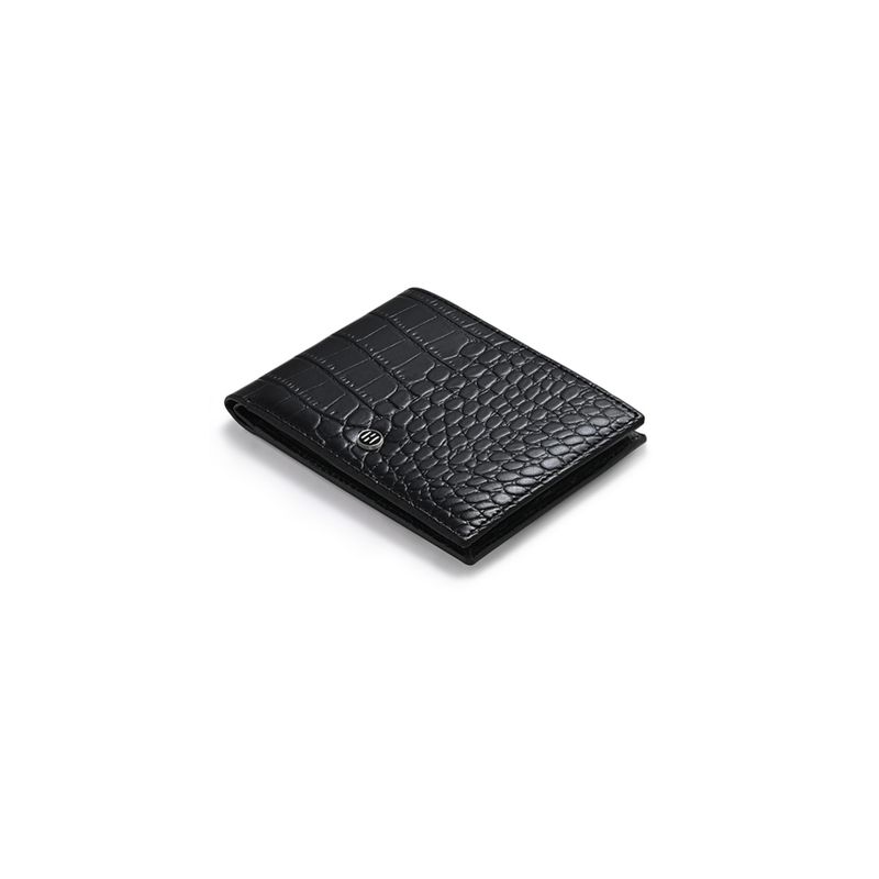 Buy HALDEN Men Black Leather Textured Wallet Online