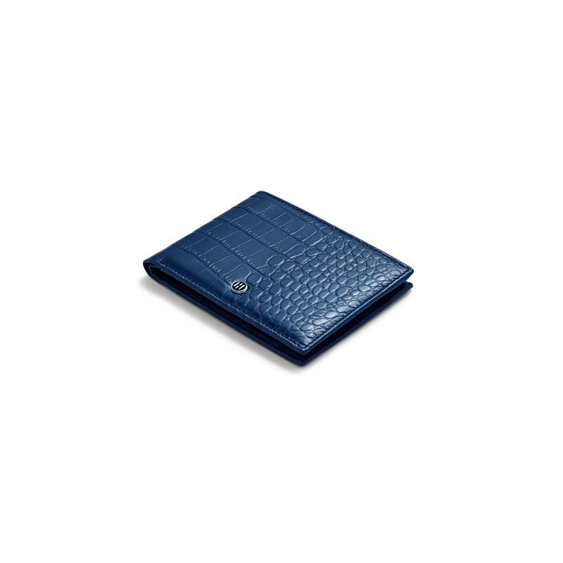 Buy HALDEN Men Blue Leather Textured Wallet Online