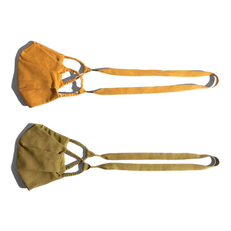 Buy DailyObjects Green And Yellow String Mask Handcrafted From Organic ...