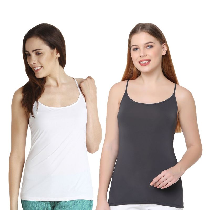 Buy SOIE Women's Polyamide Spandex Camisole With Detachable Back Strap ...
