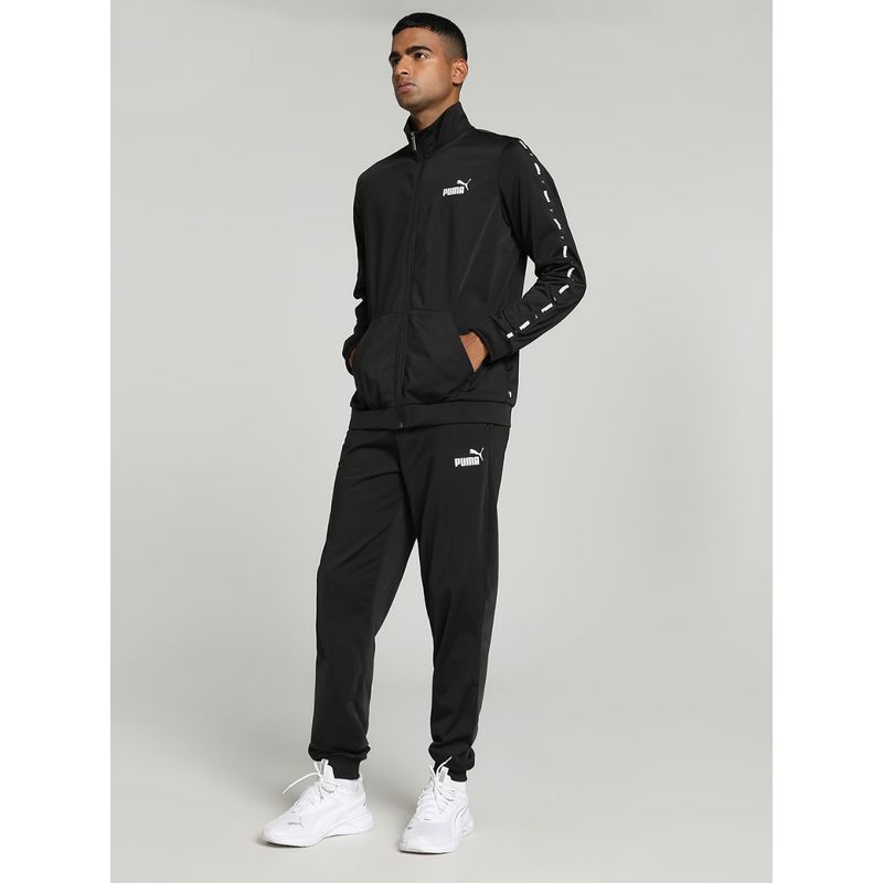 Buy Puma Tape Poly Men Solid Black Tracksuits (Set of 2) Online
