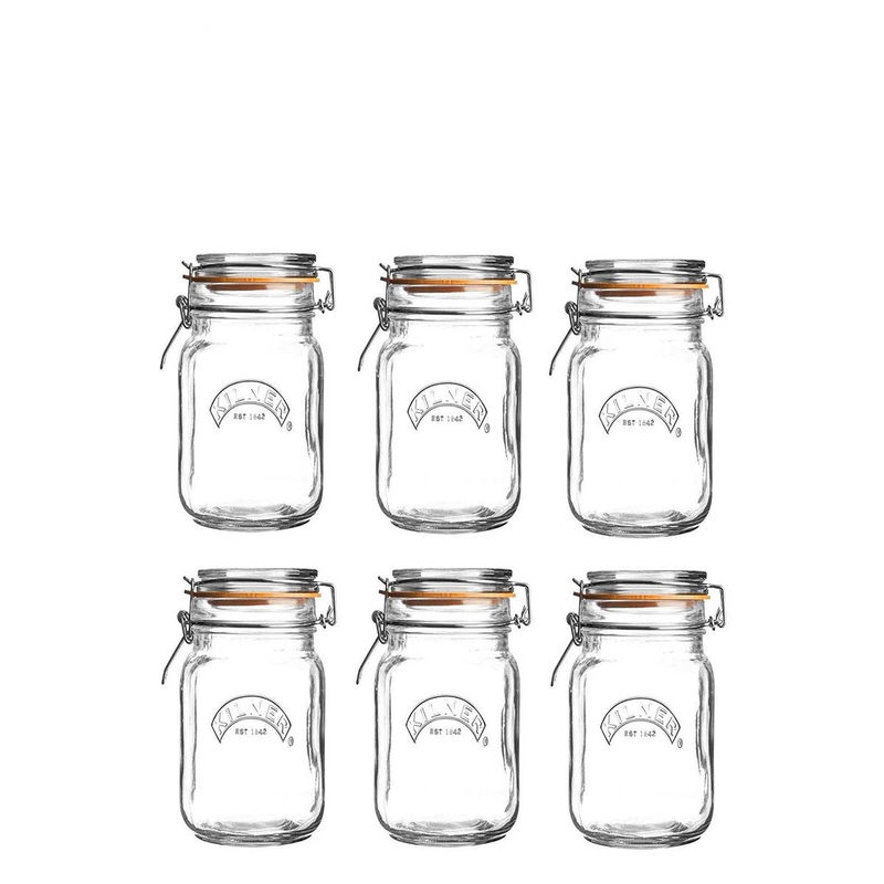 Buy Kilner Square Clip Top Glass Storage Jar for thinKitchen 1 Litre Online