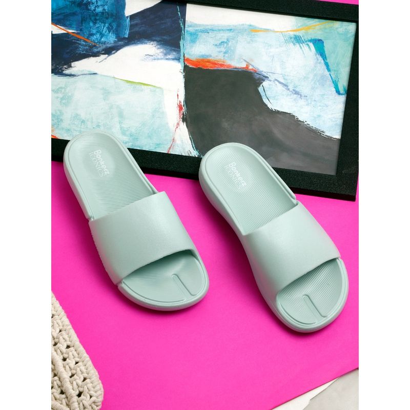 Buy Iconics Aqua Women Solid Sliders Online