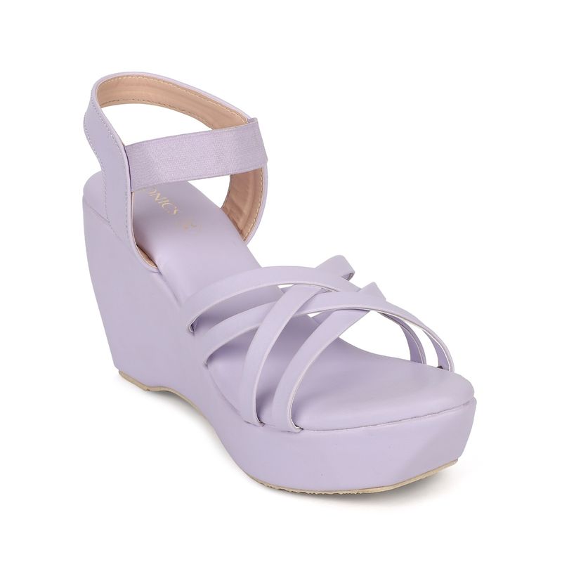 Buy Iconics Lavender Women Solid Sandals Online