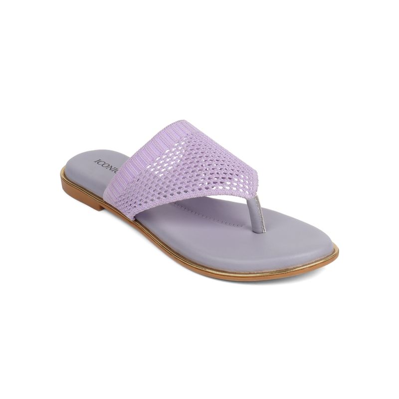 Iconics Lavender Women Woven Design Sandals: Buy Iconics Lavender Women ...