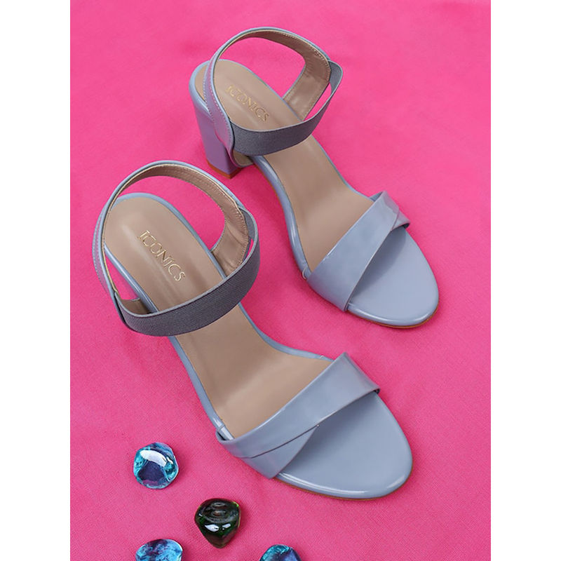 Buy Iconics Sky Blue Women Solid Sandals Online