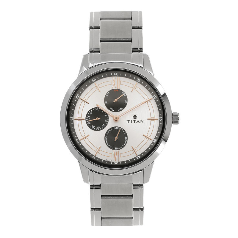Buy Titan NM1769SM02 White Dial Analog Watch For Men Online