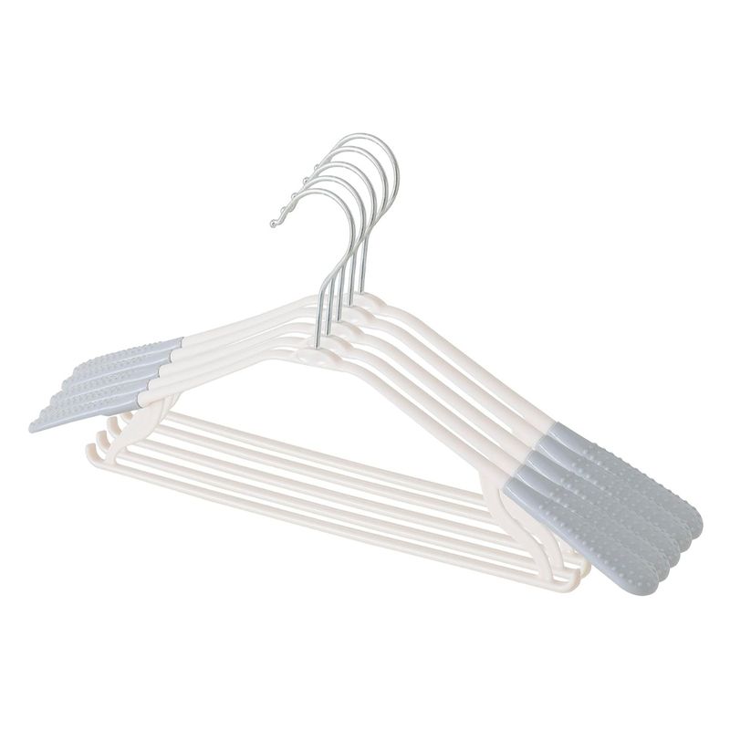 Buy Kuber Industries PP Cloth Hanger with Zinc Plated Steel Hook Grey ...