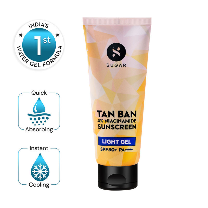 Buy SUGAR Tan Ban 4% Niacinamide Sunscreen Light Gel SPF 50+ PA++++ Online
