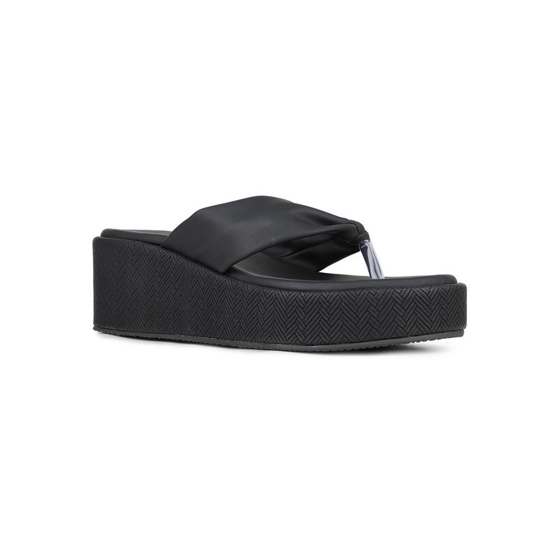 Buy Inc.5 Women Black Solid Round Toe Party Wear Sandals Online