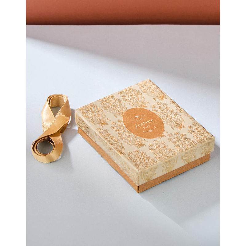 Buy Fabindia White Paper Printed Festive Gift Box Online
