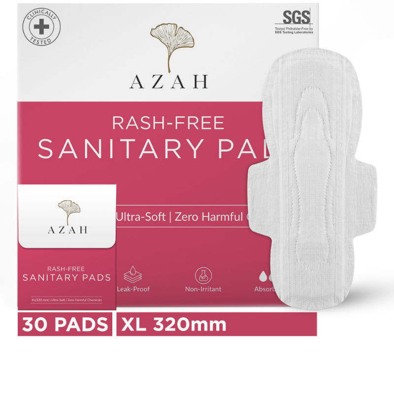 Buy AZAH Sanitary Pads for Women (Pack of 30 Regular) 100% Rash-Free ...