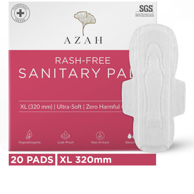 Buy Azah Rash Free Organic Sanitary Pads : Box Of 20 Pads (Without ...