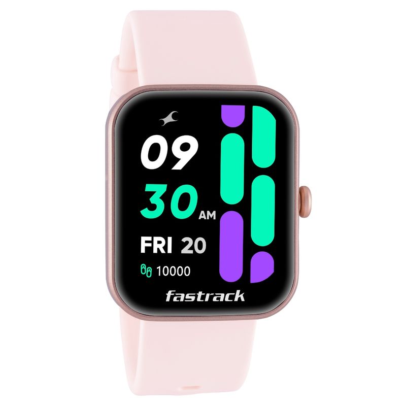 Buy Fastrack Reflex Hello Smart Watch with Silicone Pink Strap Online