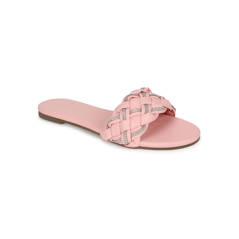 Truffle Collection Pink Embellished Flats: Buy Truffle Collection Pink ...