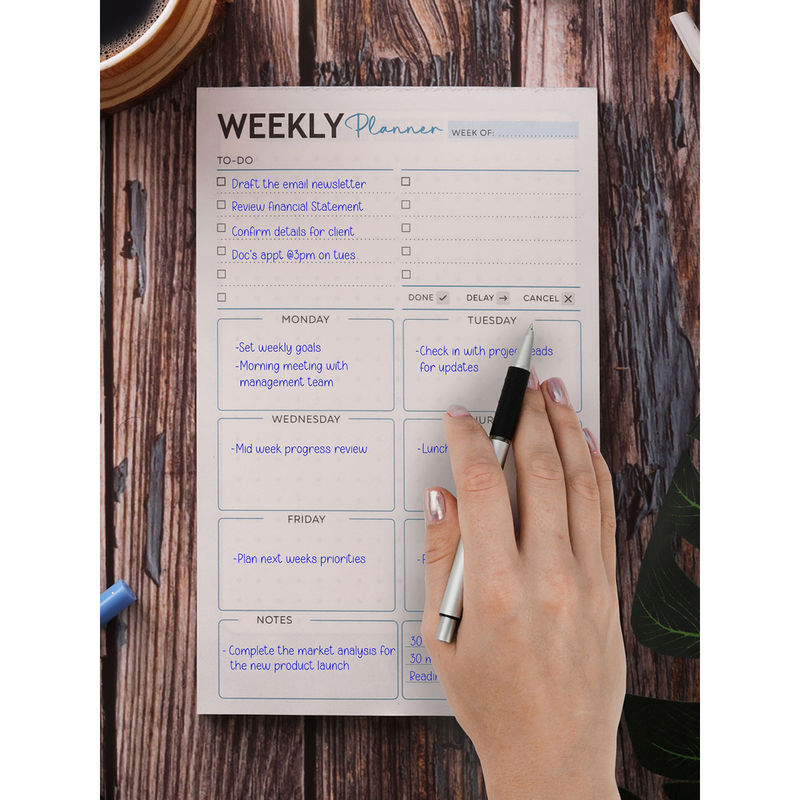 Buy Doodle Collection Doodle A5 Undated Weekly Planner Notepad with 50 ...