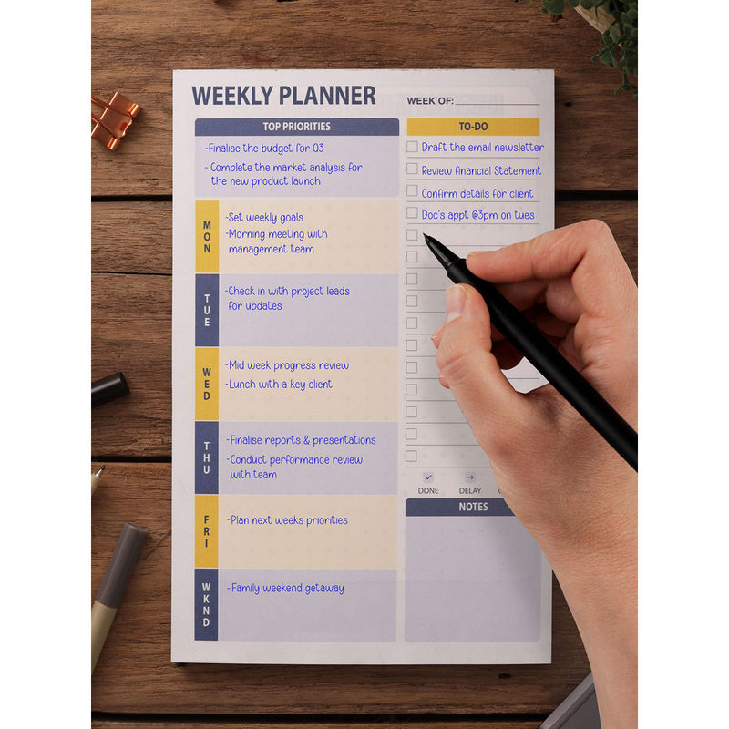 Buy Doodle Collection Doodle A5 Undated Weekly Planner Notepad with 50 ...