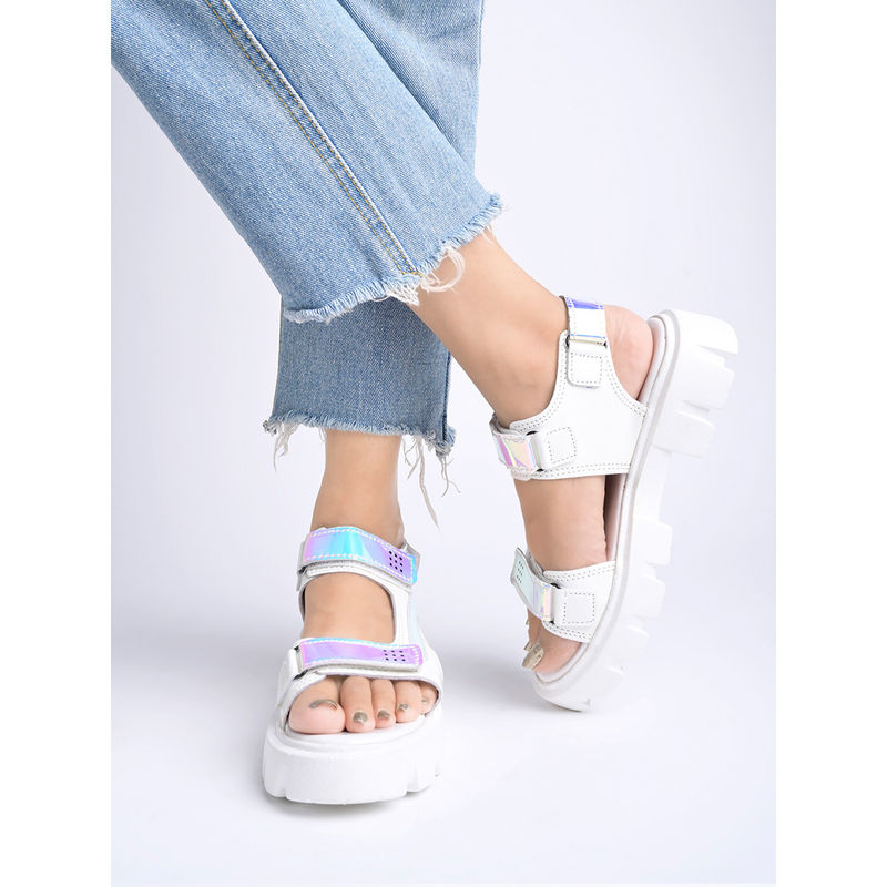 Buy Shoetopia Smart Casual White Sandals for Women & Girls Online