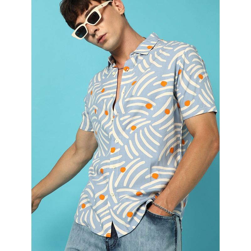 Buy Campus Sutra Mens Abstract Print Button Up Shirt Online