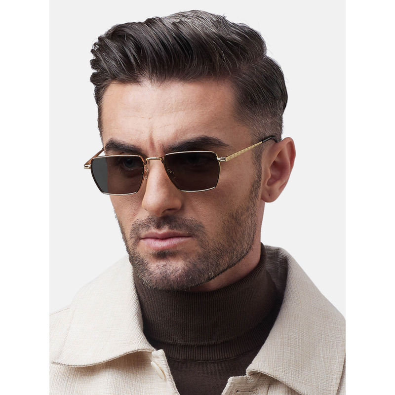 Buy Shisen Fox Raion Dark Gold - Green Frame Green Lens Sunglasses (52 ...
