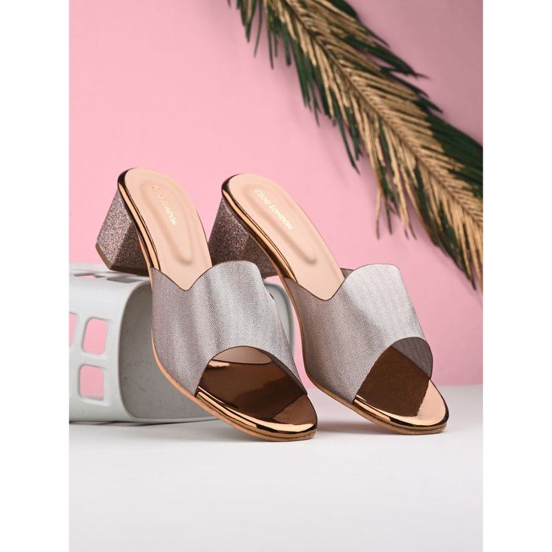 Buy CLOG LONDON Copper Comfortable Heel Sandals Online