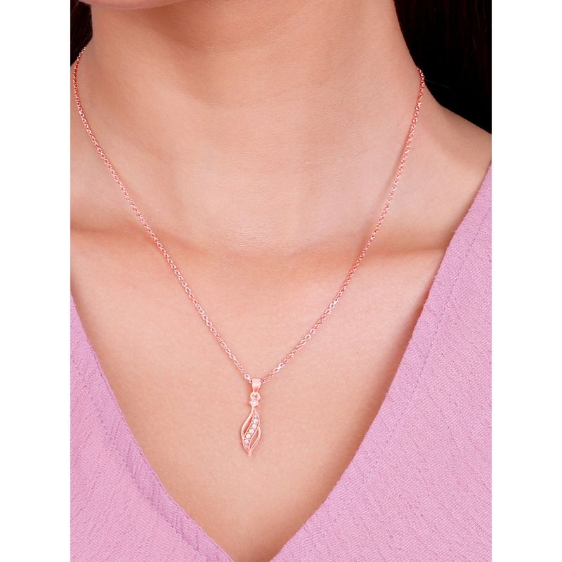 Buy GIVA 925 White Leaflet Pendant With Link Chain Online