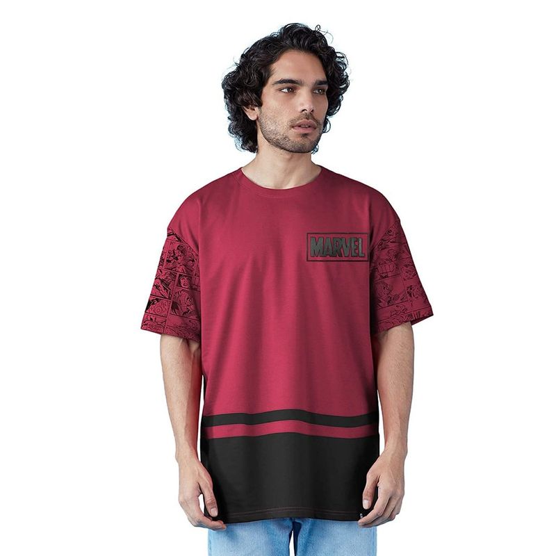 Buy The Souled Store Men Official Marvel Comic Lover Multi Oversized T ...