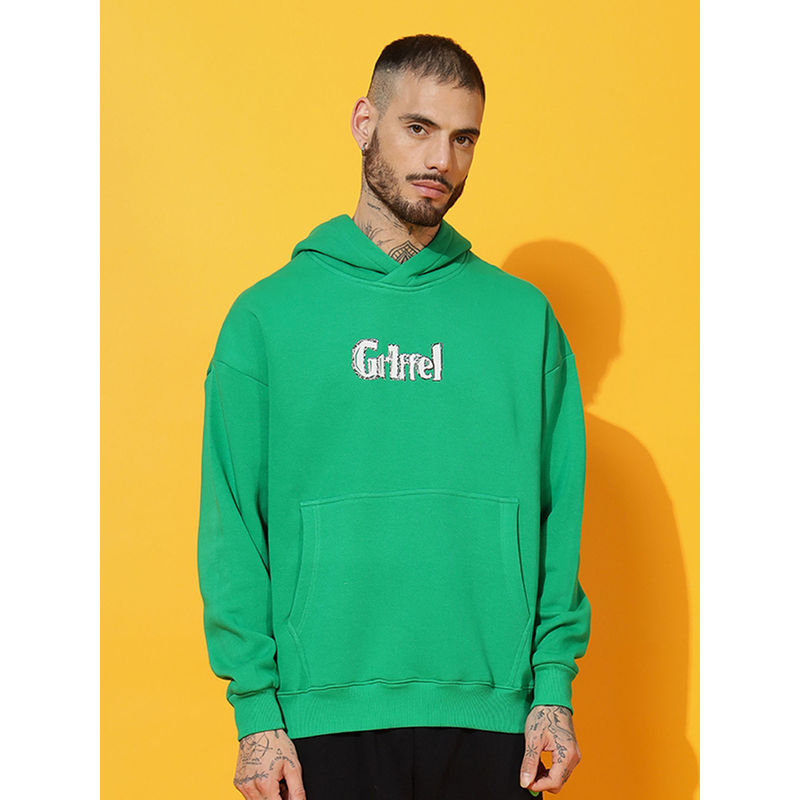 Buy Griffel Island Bird Oversized Green Hoodie Online