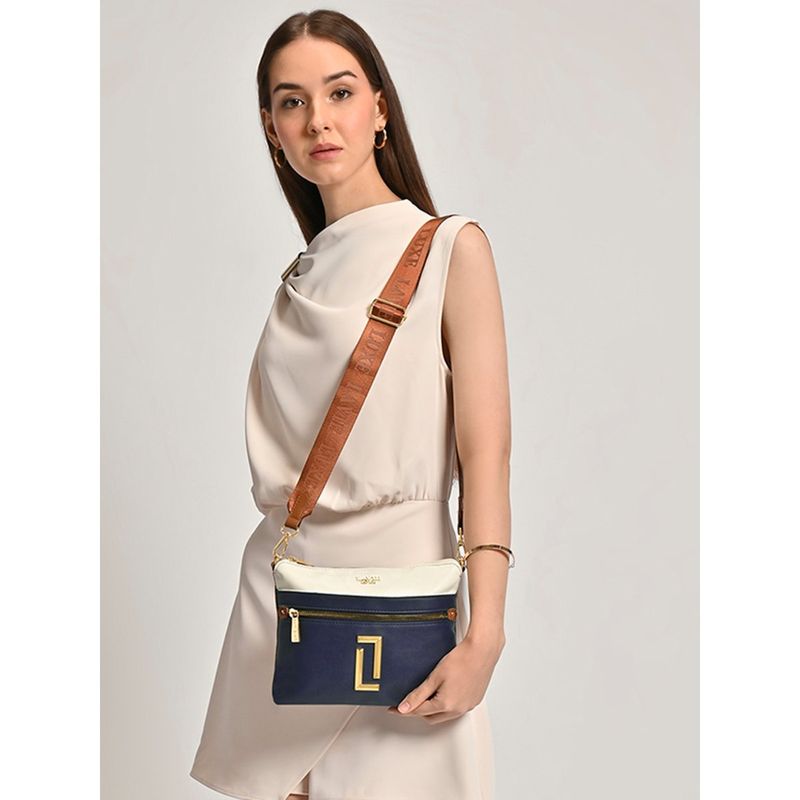 Buy Womens Quick25 Top Zip Sling Bag Handbag Navy Blue (S) Online