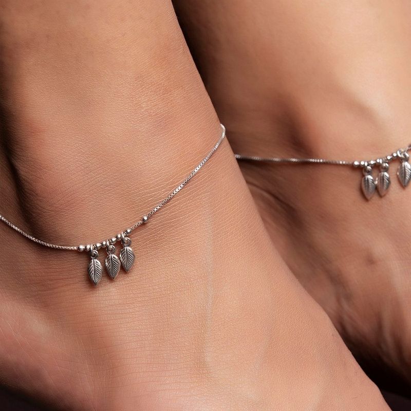 Buy Zavya Nature Lover 925 Sterling Silver Anklet - Pair Online