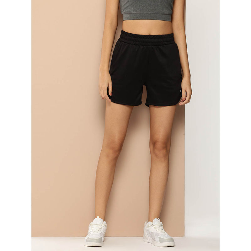 Buy Alcis Women Black Solid Running Shorts Online